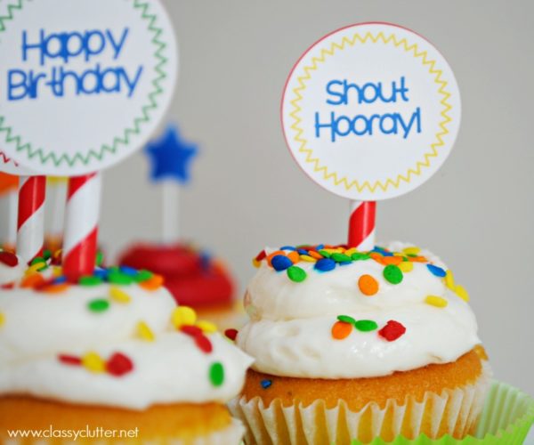 Free printable Birthday Cupcake Toppers