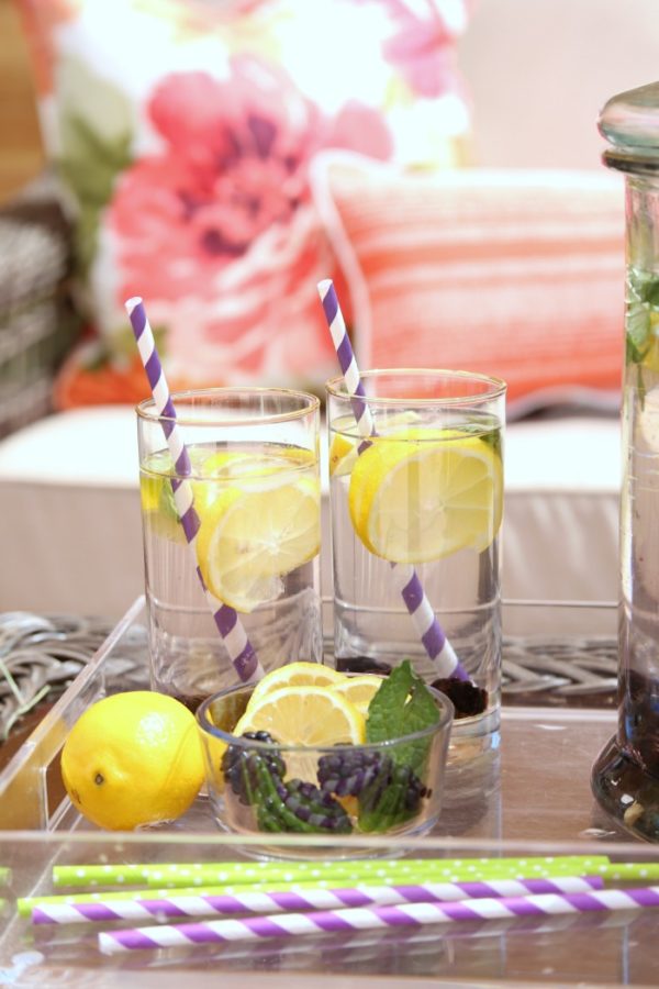 Fresh Mint, Lemon and Blackberry Infused Water Recipe