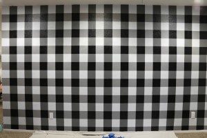 DIY Buffalo Check Wall