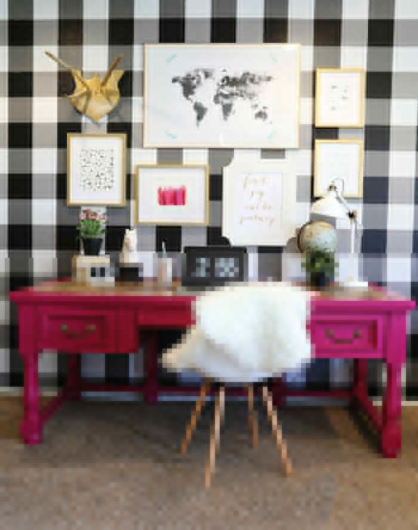 DIY Buffalo Check Wall