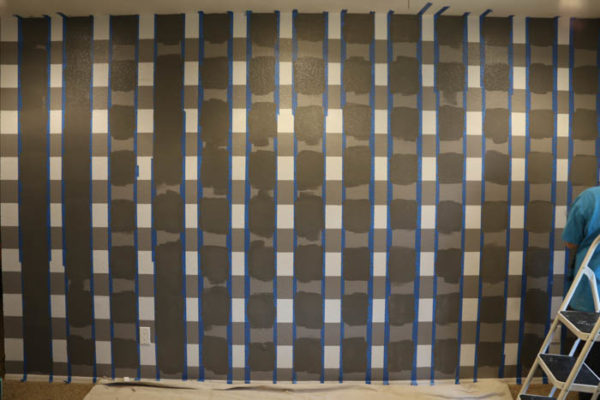 DIY Buffalo Check Wall