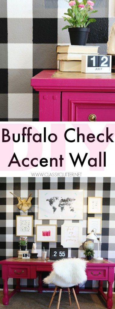 DIY Buffalo Check Wall