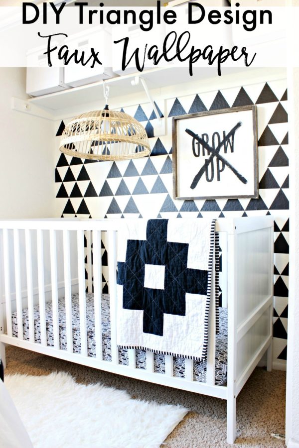 DIY Triangle Design Faux Wallpaper
