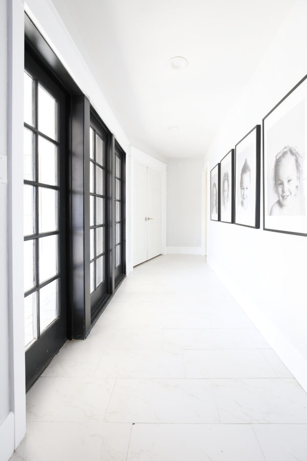 Modern Ranch House: Hallway Gallery Wall